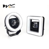 China 3000LM Auxiliary Round Amber Fog Lights For Off Road 4x4 Bumper Truck for sale