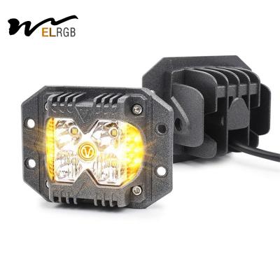 China 3500LM Cube Side Shooter Led Pods Vehicle LED Work Lights 12V 6500K for sale