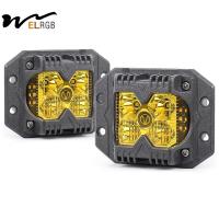 China 3500LM Cube Side Shooter Led Pods Vehicle LED Work Lights 12V 6500K for sale