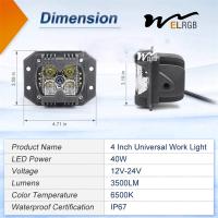 China 3500LM Cube Side Shooter Led Pods Vehicle LED Work Lights 12V 6500K for sale