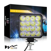 China 48W 16LED 4WD Square Led Work Lights Off Road Work Light for sale