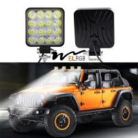 China 48W 16LED 4WD Square Led Work Lights Off Road Work Light for sale