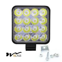 China 48W Square Vehicle LED Work Lights Bright 16 Leds Car Led Worklight for sale