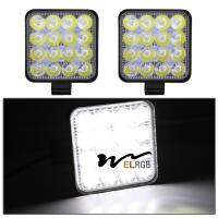 China 48W Square Vehicle LED Work Lights Bright 16 Leds Car Led Worklight for sale