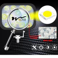 China Ip67 Waterproof Vehicle LED Work Lights Square 24v 12v 42w 3 Inch for sale