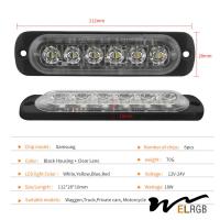 China 6LED Car Side Marker Lights Trucks Strobe Lamp LED Flasher Warning Lights for sale