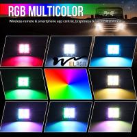 China Mini RGB Vehicle LED Work Lights 3 Inch 4x4 Led Pod Light Decoration for sale