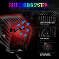 China Mini RGB Vehicle LED Work Lights 3 Inch 4x4 Led Pod Light Decoration for sale
