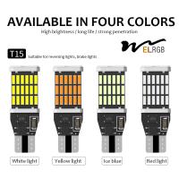 China No Error 4014 45SMD 6000K Auto Bcakup Reverse Lamp Car Tail Brake Bulbs Canbus WY16W W16W T15  Led Light Bulb for sale