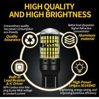 China T20 144smd Car Led Bulb 1156 1157 7440 7443 White Yellow Red Light Led Turn Signal Light Driving Reverse Brake Light Bul for sale