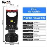 China CSP3570 LED Motorcycle Lights 16000LM H4 Led Projector Bulb 55W for sale
