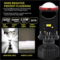 China CSP3570 LED Motorcycle Lights 16000LM H4 Led Projector Bulb 55W for sale