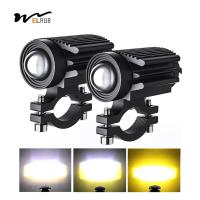 China 6000K 2 Inch Round Fog Lights 30W LED Motorcycle Lights Spot Beam Dual Color for sale