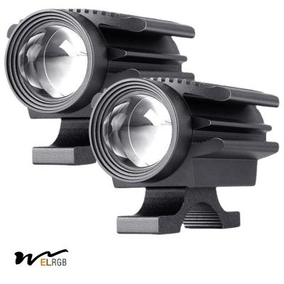 China 6000K 2 Inch Round Fog Lights 30W LED Motorcycle Lights Spot Beam Dual Color for sale