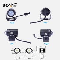 China H4 H6 T19 LED Motorcycle Lights IP68 Yellow Fog Lights Hi Lo Beam for sale
