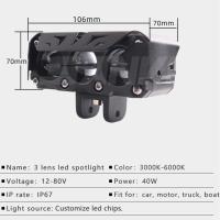 China White Yellow Motorbike Headlamp LED Motorcycle Lights IP67 30000 Hours Lifespan for sale