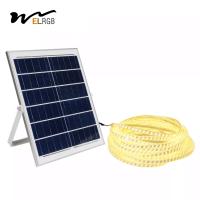 China 3000K Lithium Battery Solar Powered LED Strip Rgb Solar Led Tape Lights for sale