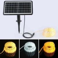 China IP65 IP67 Solar Powered Led Strip Lights Outdoor 6500K Solar Led Rope for sale