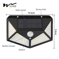 China 1000LM 100 LED Solar Powered Lights Solar Motion Detector Lights for sale