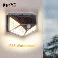 China 1000LM 100 LED Solar Powered Lights Solar Motion Detector Lights for sale