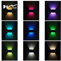 China 2 Mode RGB Wall Light LED Solar Powered Lights IP65 Color Changing for sale