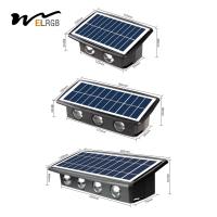 China 2 Mode RGB Wall Light LED Solar Powered Lights IP65 Color Changing for sale