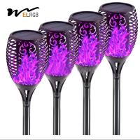 China IP65 Waterproof Solar Flame Torch Light 2700K Soft Warm White for sale