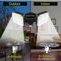 China 2.5W 122PCS LED Solar Powered Lights Motion Sensor Solar Lamp for sale