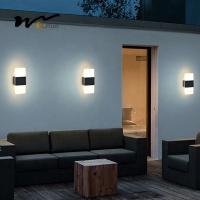 China Acrylic Led Outdoor Wall Sconce LED Solar Powered Lights Cold White Light for sale