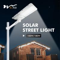 China Aluminum 400 Watt Solar Street Light 6500K 400W Motion Sensor Street Lights for sale