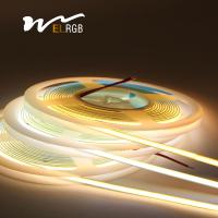 China 5mm Ultra Slim COB LED Strip 384LEDs/M 12V/24V High Density RA90 3000K Flexible Linear Dimmable Super Thin COB LED Tape for sale