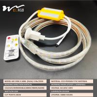 China Outdoor LED Light Strip 110V 220V Double Rows White and Warm White Dual Color with Dimmer Support for sale