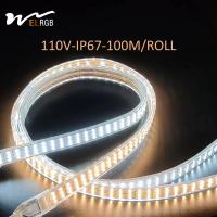 China Super Bright 3-Row LED Strip Lights 2835 264 LEDs/m for Residential Outdoor CRI Ra 80 for sale