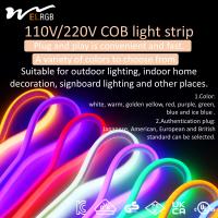 China Vertical Bending Direction 288 LEDs/M Ultra Bright COB LED Light Strip Waterproof Dimmable for sale