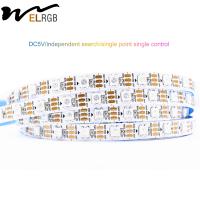 China Addressable Digital RGB Flex LED Strip Light 0.3W/LED and 80 Ra Color Rendering Index for sale