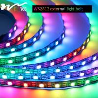 China CRI Ra 80 10mm PCB Width WS2812 Full Color SMD5050 60LEDs/m Flexible LED Light Strip for sale