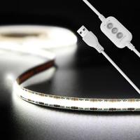 China 50000 Hours Working Time Christmas Day LED Light Strips 4.92ft/1.5m USB COB Dimmable for sale