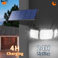 China Solar Lights Outdoor 3 Head Solar Motion Sensor Lights for Outside Switch Mode other for sale