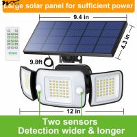China Solar Lights Outdoor 3 Head Solar Motion Sensor Lights for Outside Switch Mode other for sale