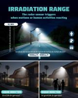 China 500W Solar Street Light IP65 Waterproof Outdoor Lights 2 Pieces 6000LM Solar Floodlight for sale