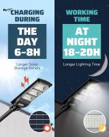 China 500W Solar Street Light IP65 Waterproof Outdoor Lights 2 Pieces 6000LM Solar Floodlight for sale