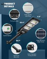 China 500W Solar Street Light IP65 Waterproof Outdoor Lights 2 Pieces 6000LM Solar Floodlight for sale