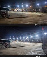 China Outdoor LED Parking Lot Light with Adjustable Arm and Photoelectric Sensor IP65 Street Flood Safety Light for sale