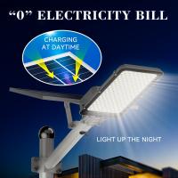 China Outdoor Solar Street Light Waterproof Dusk to Dawn Solar Floodlight with Remote Control for sale