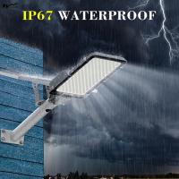 China Outdoor Solar Street Light Waterproof Dusk to Dawn Solar Floodlight with Remote Control for sale
