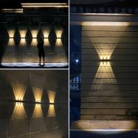China Solar Garden Lights Waterproof Upward Porch Wall Lamp with 50000 Hours Working Time for sale