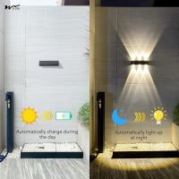 China Solar Garden Lights Waterproof Upward Porch Wall Lamp with 50000 Hours Working Time for sale