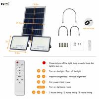 China Solar Safety Street Light 100W LED Floodlight with Remote Control and IP67 Waterproof for sale