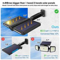 China Push Button Switch Type Outdoor Lights with Double Big Solar Panels and High Brightness for sale