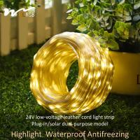 China 2kg Product Weight 100m LED Strip Line Solar String Lights for Courtyard Decoration for sale